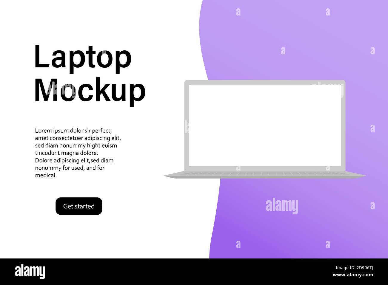 Laptop modern device mockup. Template for infographics or presentation ...