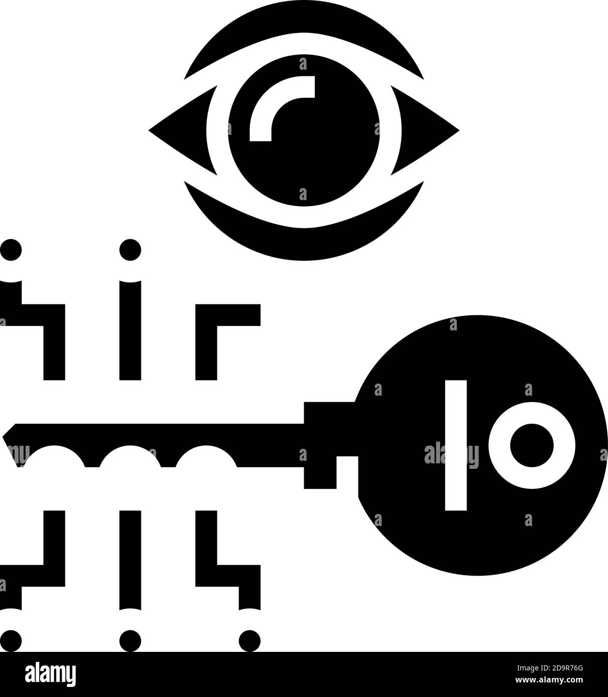electronic key vision glyph icon vector illustration Stock Vector Image ...
