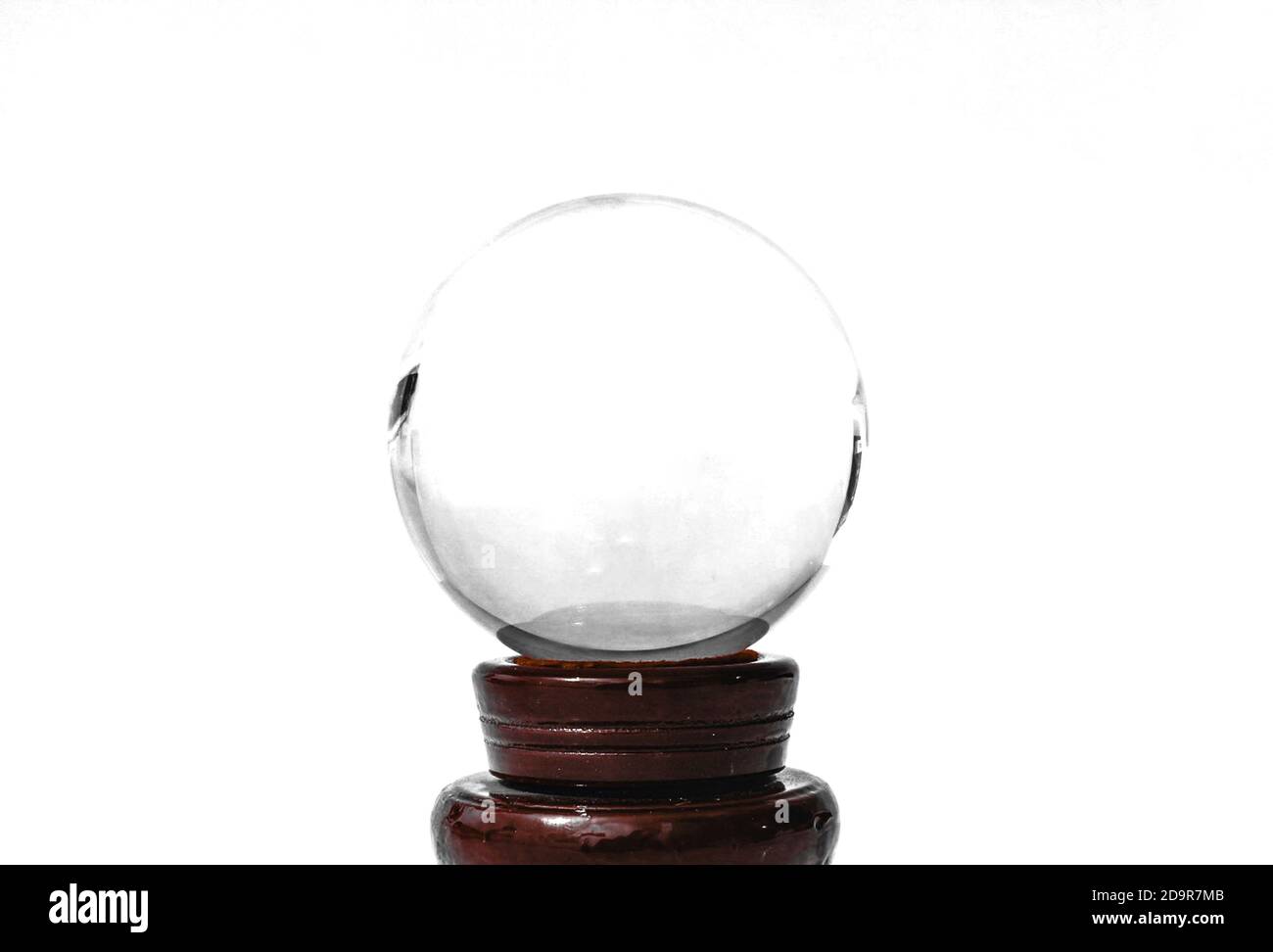 A crystal ball isolated on a white background Stock Photo - Alamy