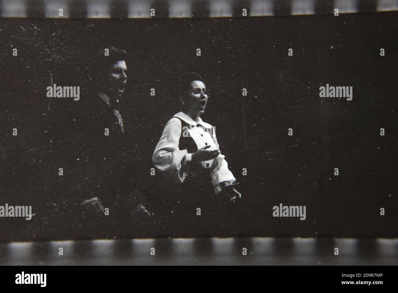 Fine 1970s vintage black and white photography of an on stage ...