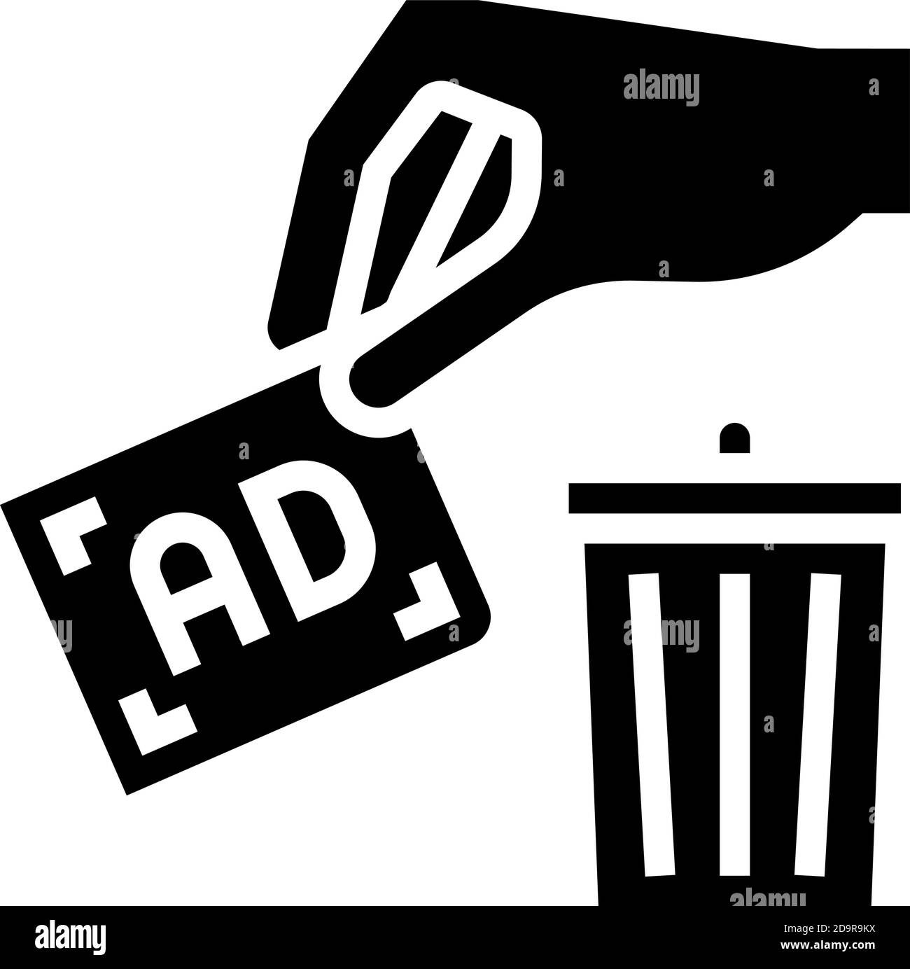 Toss out advertisement glyph hi-res stock photography and images - Alamy