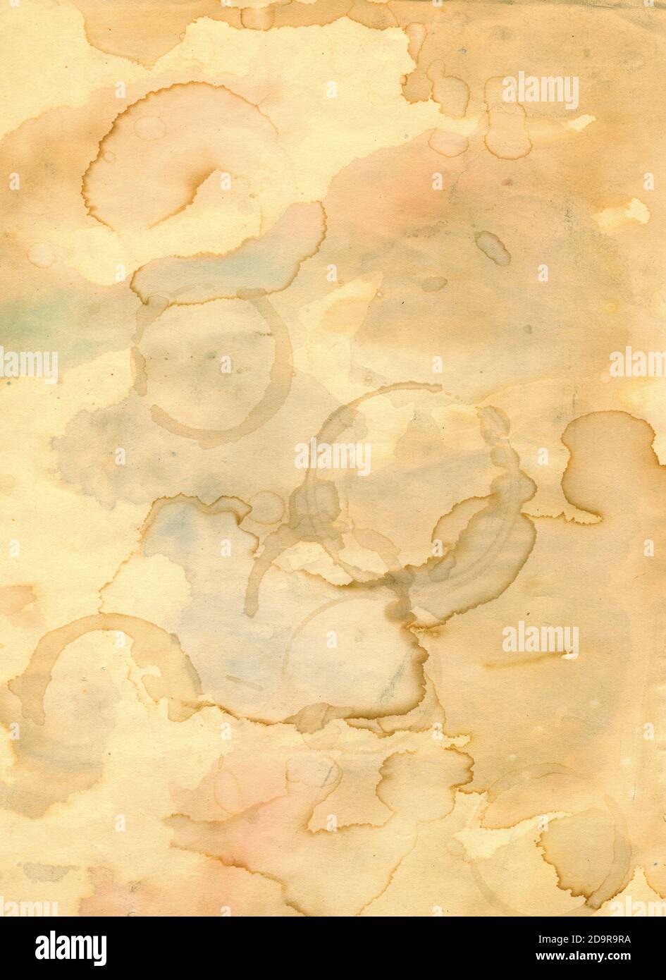 Stains on paper from coffee mugs - dirty paper texture Stock Photo - Alamy