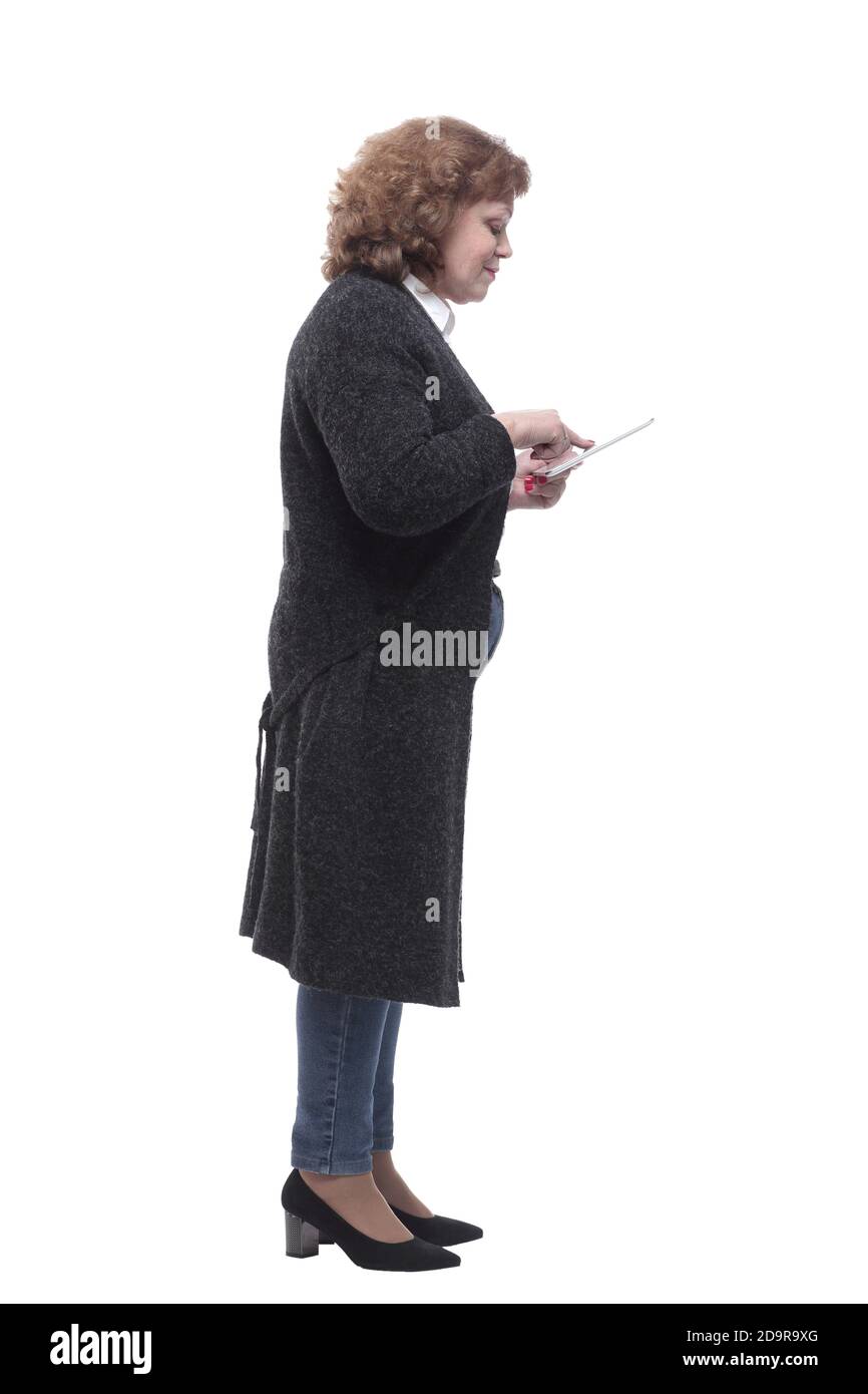Mature woman man reading Cut Out Stock Images & Pictures - Alamy