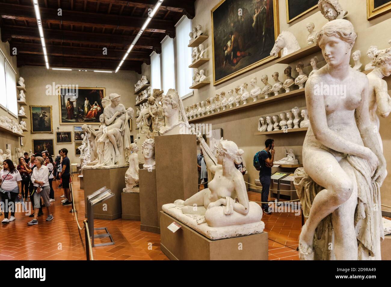 Great view of some plaster cast sculpture models, rows of busts on ...