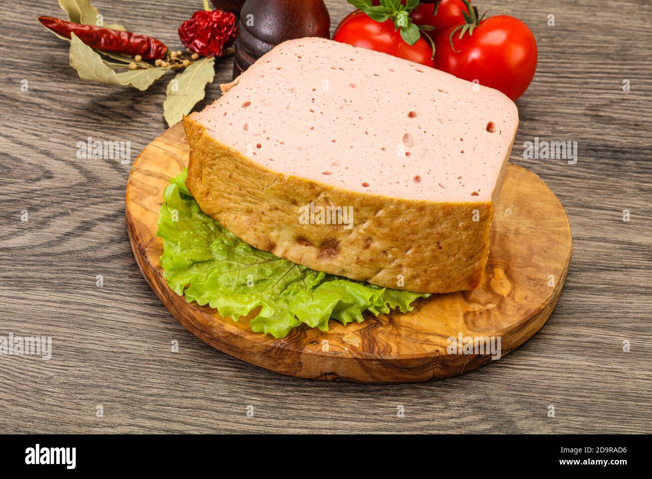 Homemade baked traditional meat loaf piece Stock Photo - Alamy