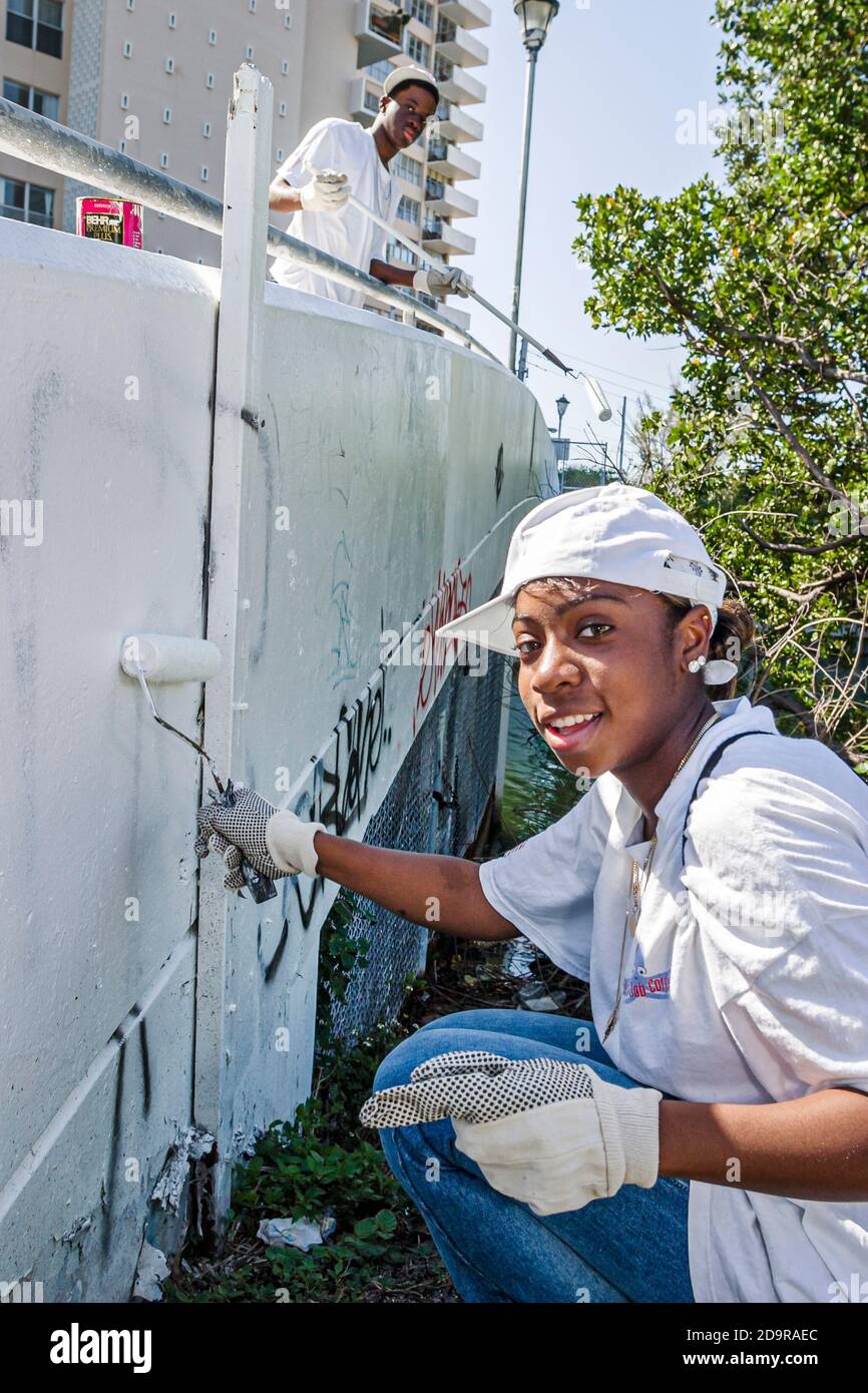Miami Beach Florida,teen teens teenagers Job Corps volunteer volunteers ...