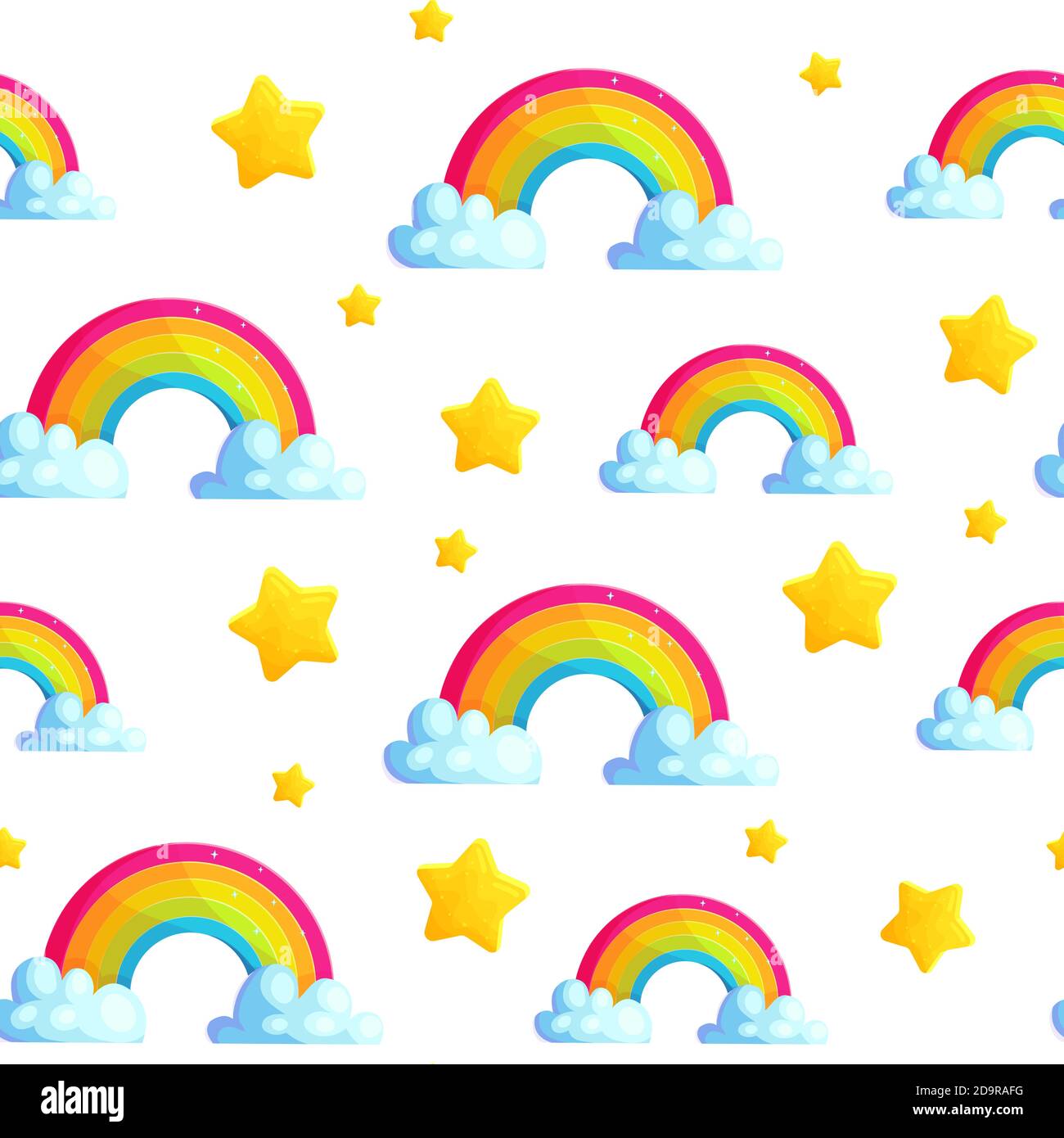 Cartoon rainbow seamless pattern Stock Vector Image & Art - Alamy