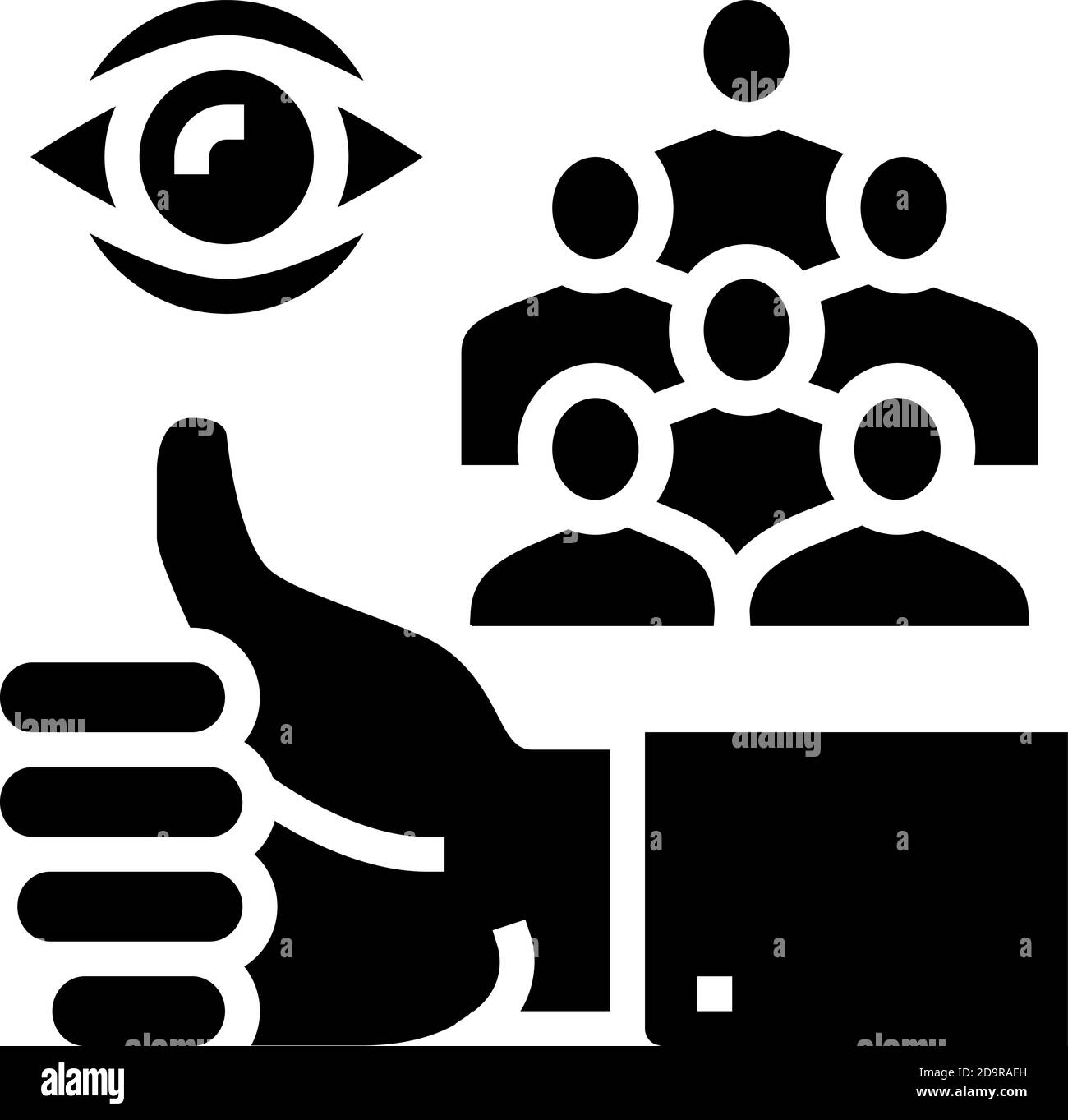 company work like review glyph icon vector illustration Stock Vector ...