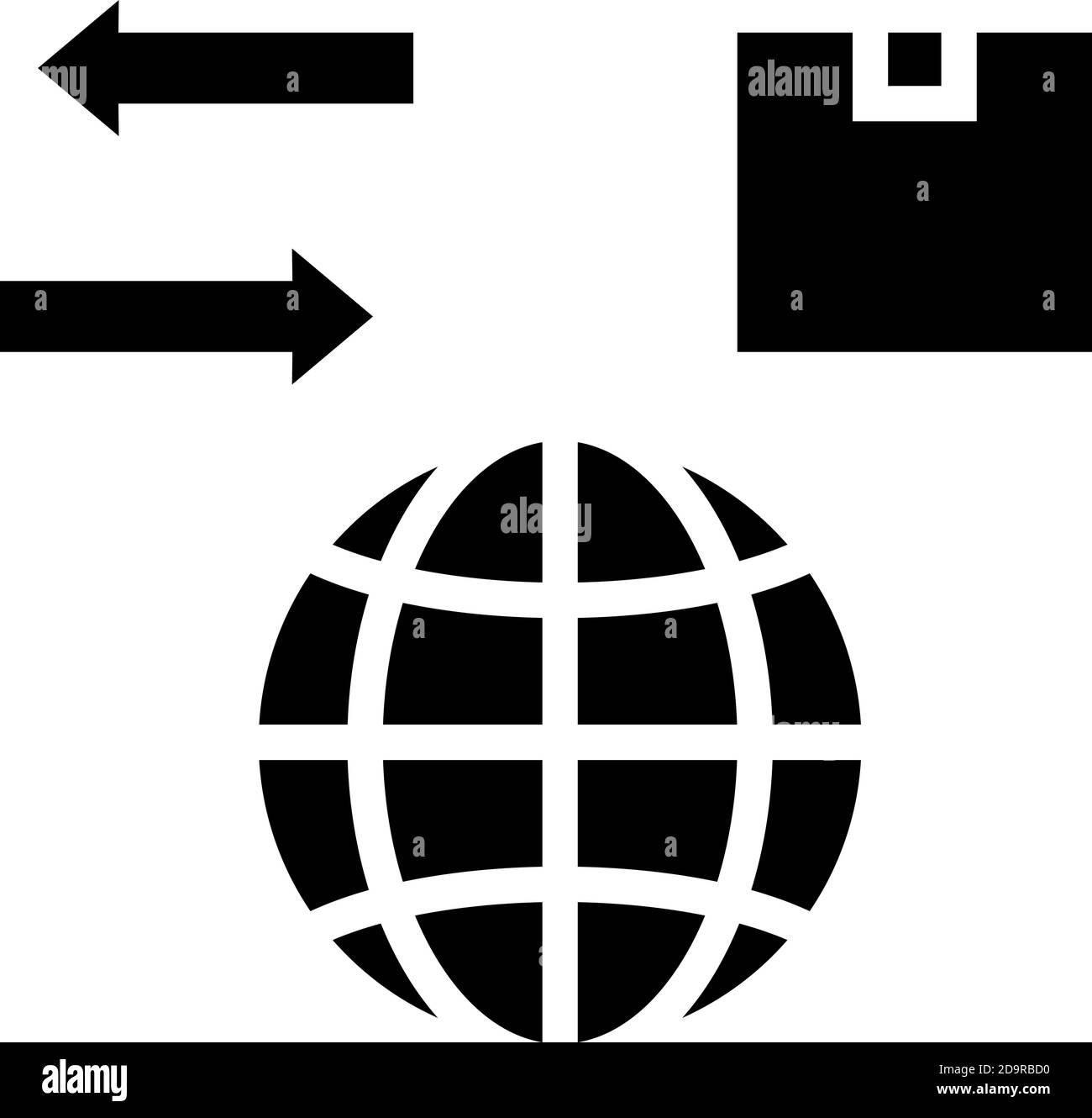 world import and export glyph icon vector illustration Stock Vector ...