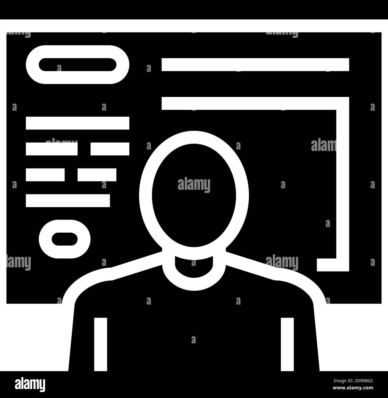 human presentation glyph icon vector illustration sign Stock Vector ...