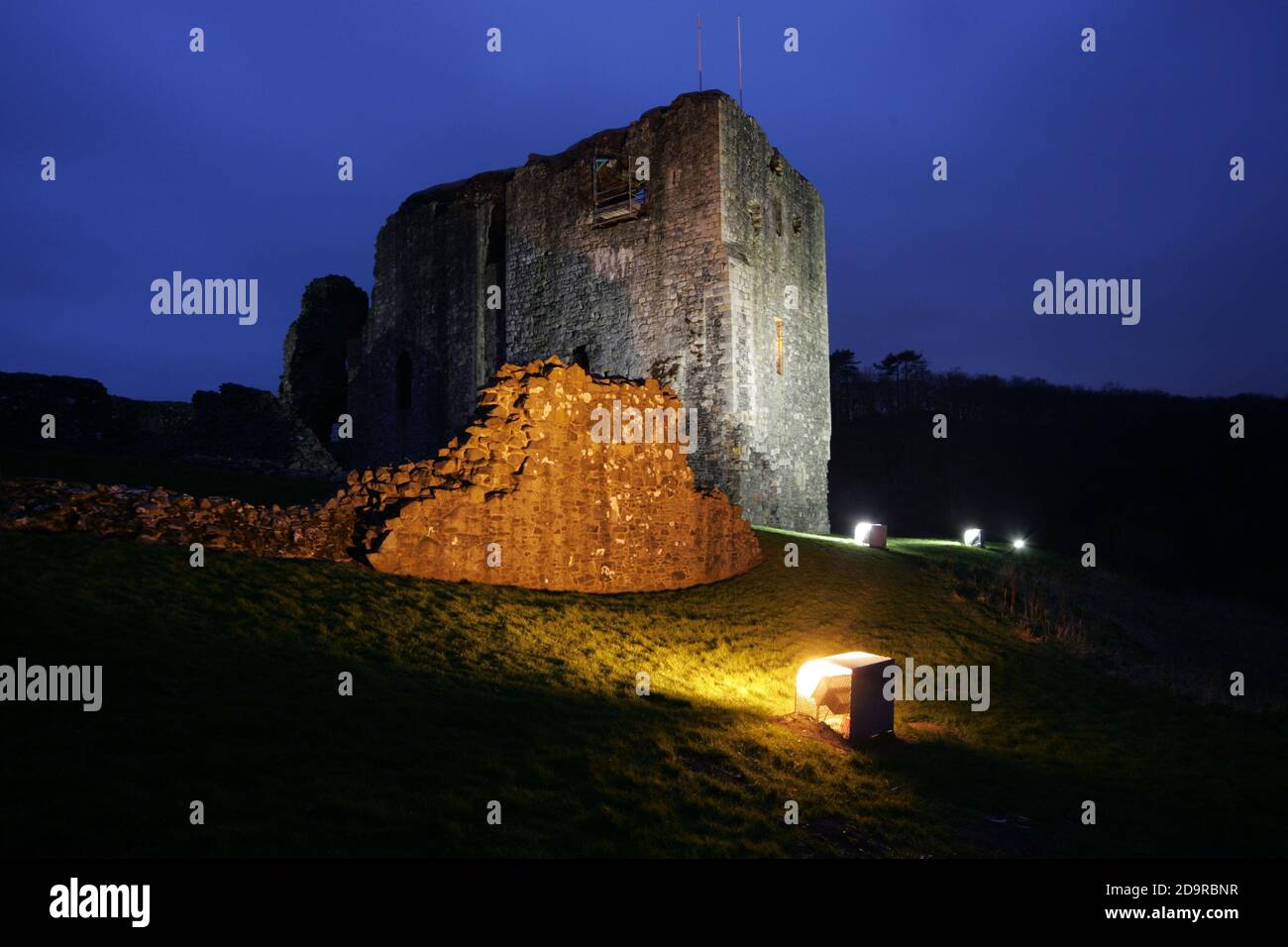 Dundonald Castle, East Ayrshire, Scotland, UK . 14th-century, hilltop ...