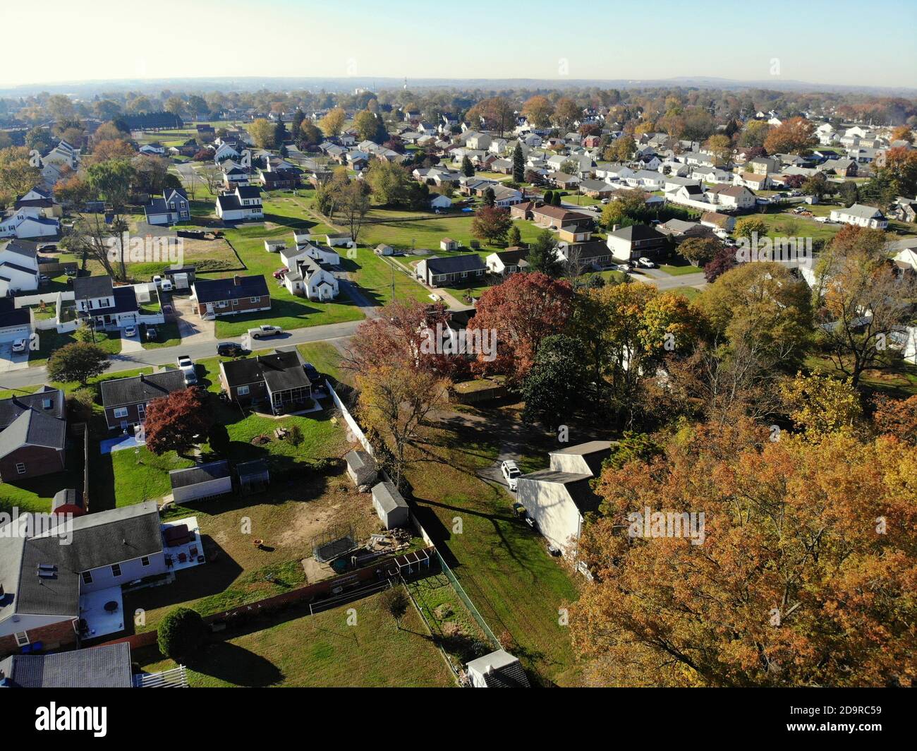 Newport, Delaware, U.S.A - November 11, 2020 - The aerial view of the ...