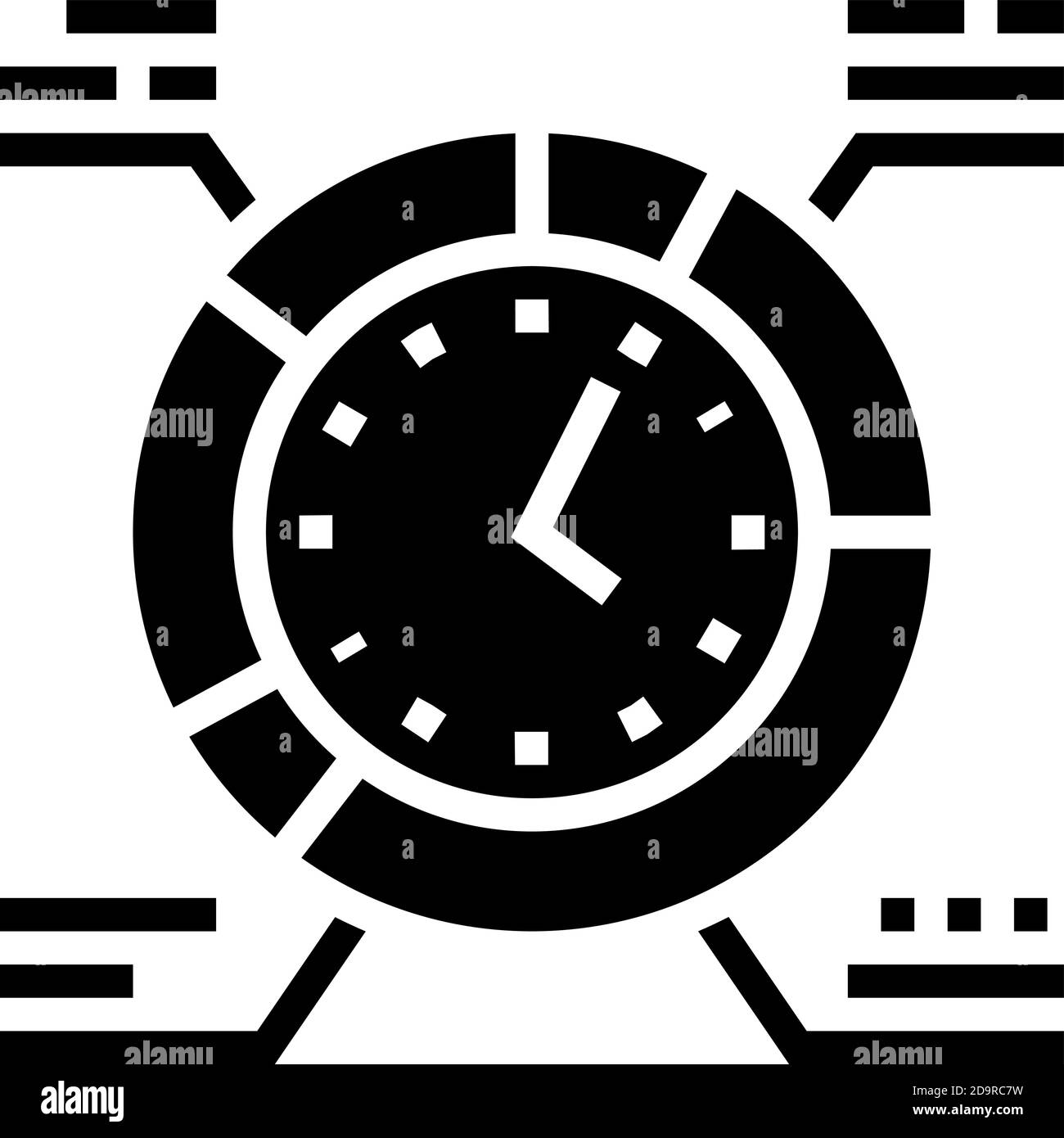 work schedule glyph icon vector illustration sign Stock Vector Image ...