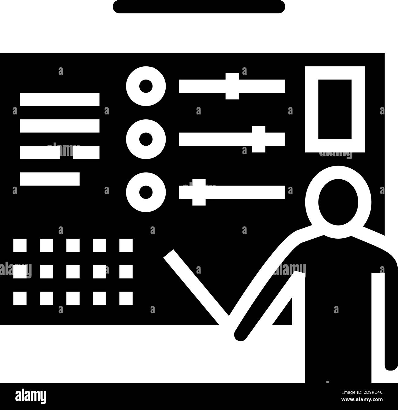 human represent cv glyph icon vector illustration Stock Vector Image ...