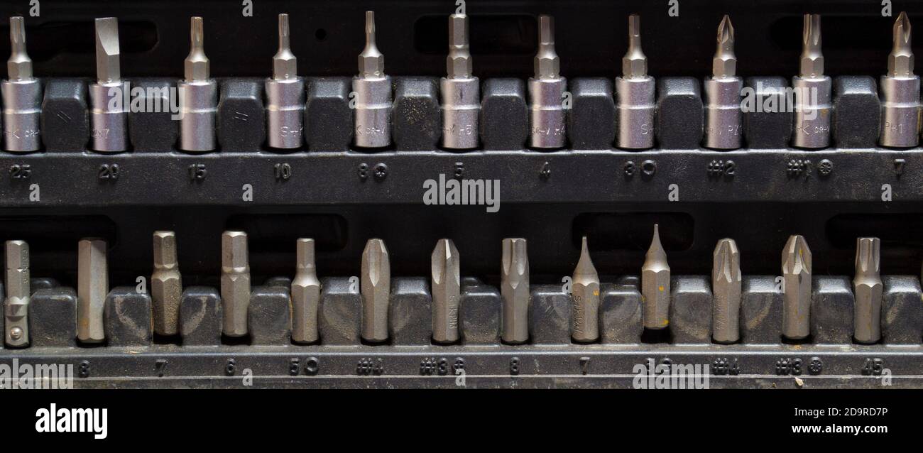 Metal screw drives for used with mating tool to turn a screw Stock ...
