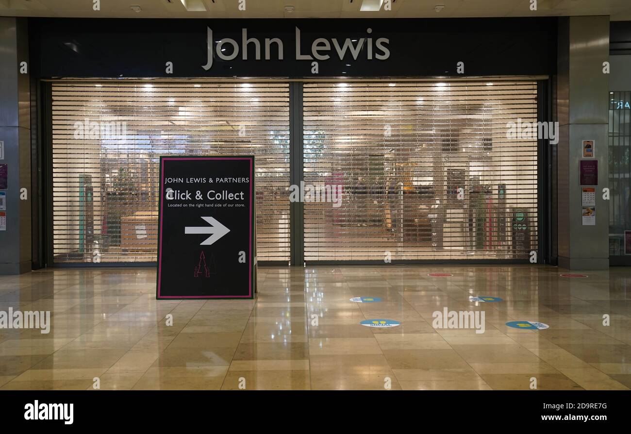 The closed John Lewis store in the Westfield Shopping Centre in ...