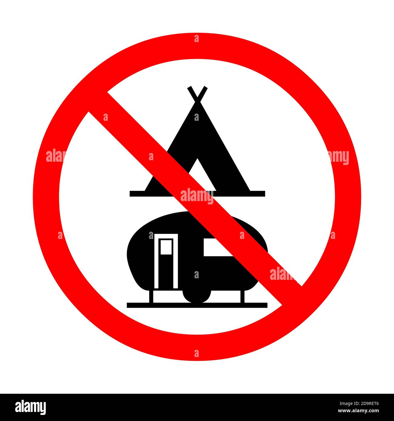 No camping camping Cut Out Stock Images & Pictures - Alamy