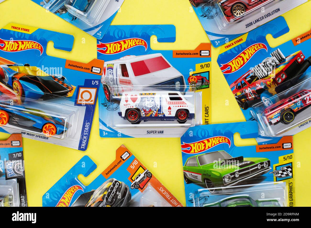 Ukraine, Kyiv - February 28. 2020: The group of colorful toy car ...