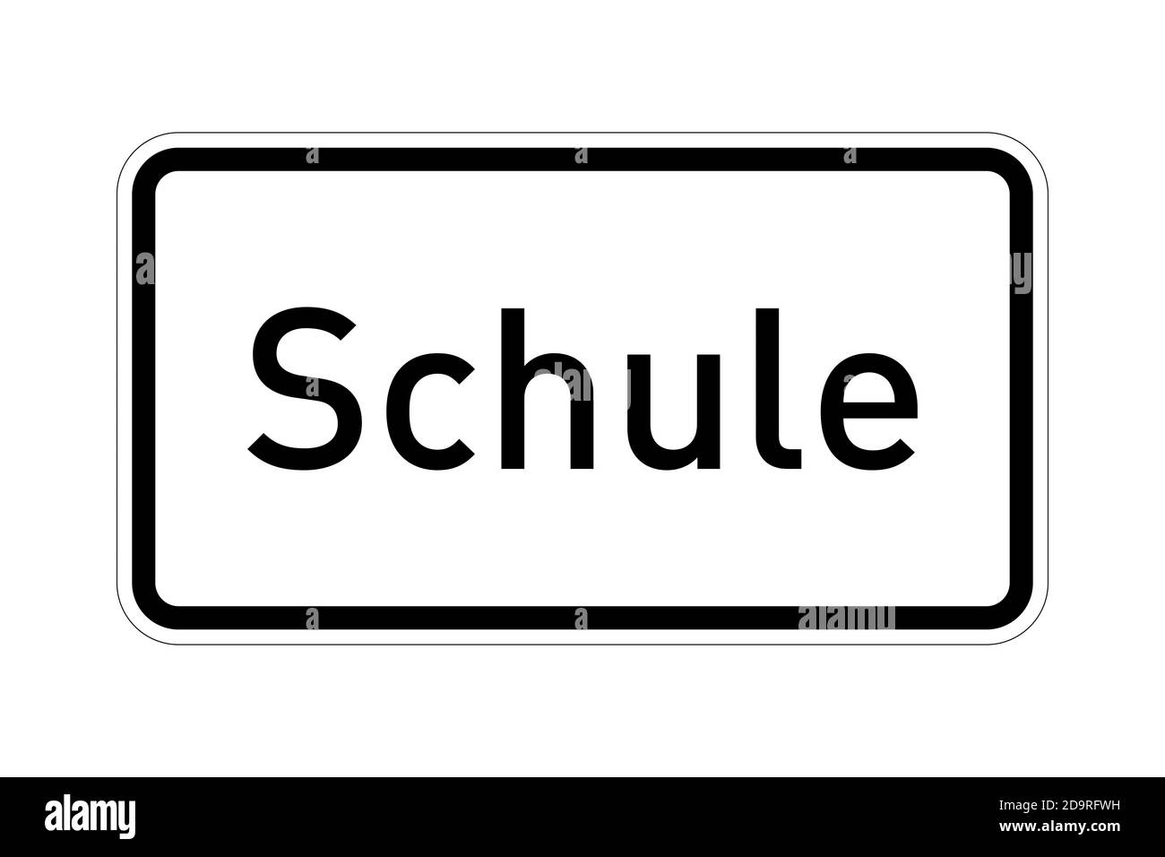 School road sign called schule in german language Stock Photo - Alamy