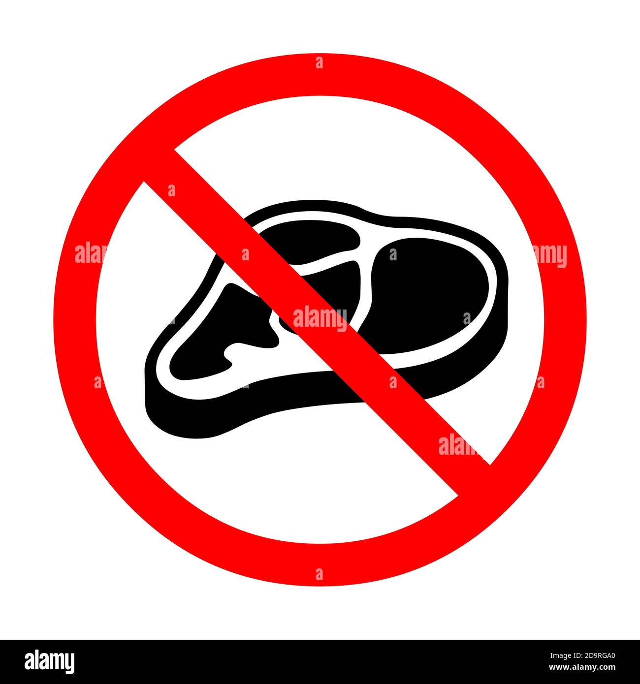 No beef meat sign Stock Photo - Alamy