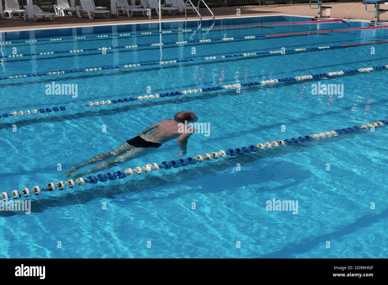 Underwater swimmer male back hi-res stock photography and images - Alamy