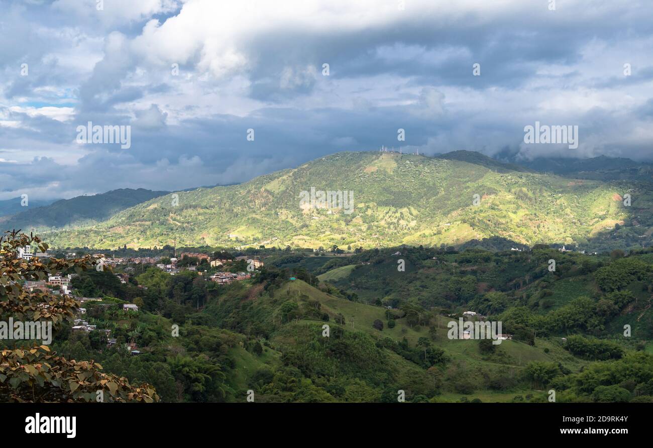 beautiful landscapes of Quindio in Colombia, coffee zone Stock Photo ...