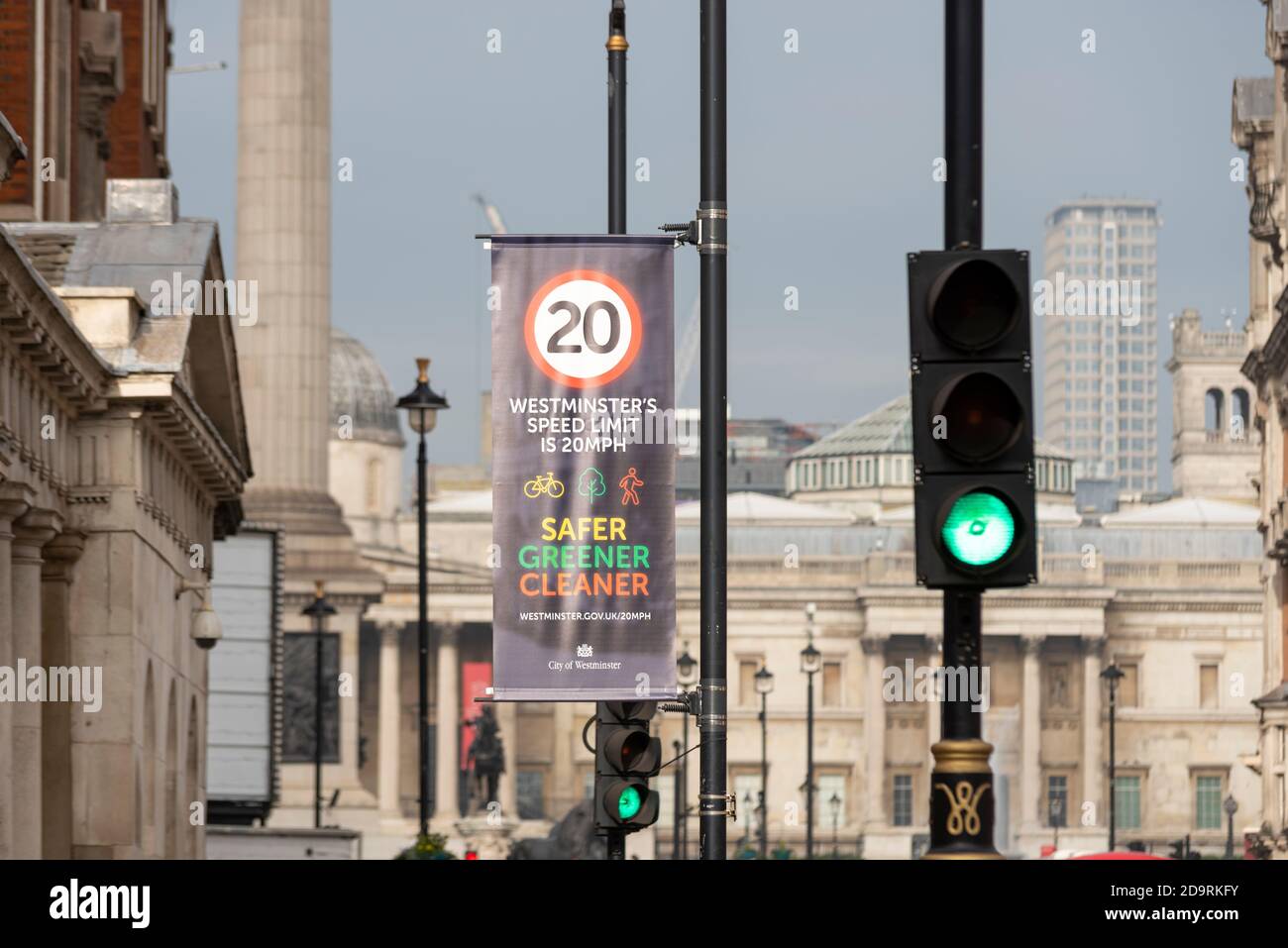 20mph speed limit in Westminster, London, UK. 20 miles per hour maximum ...
