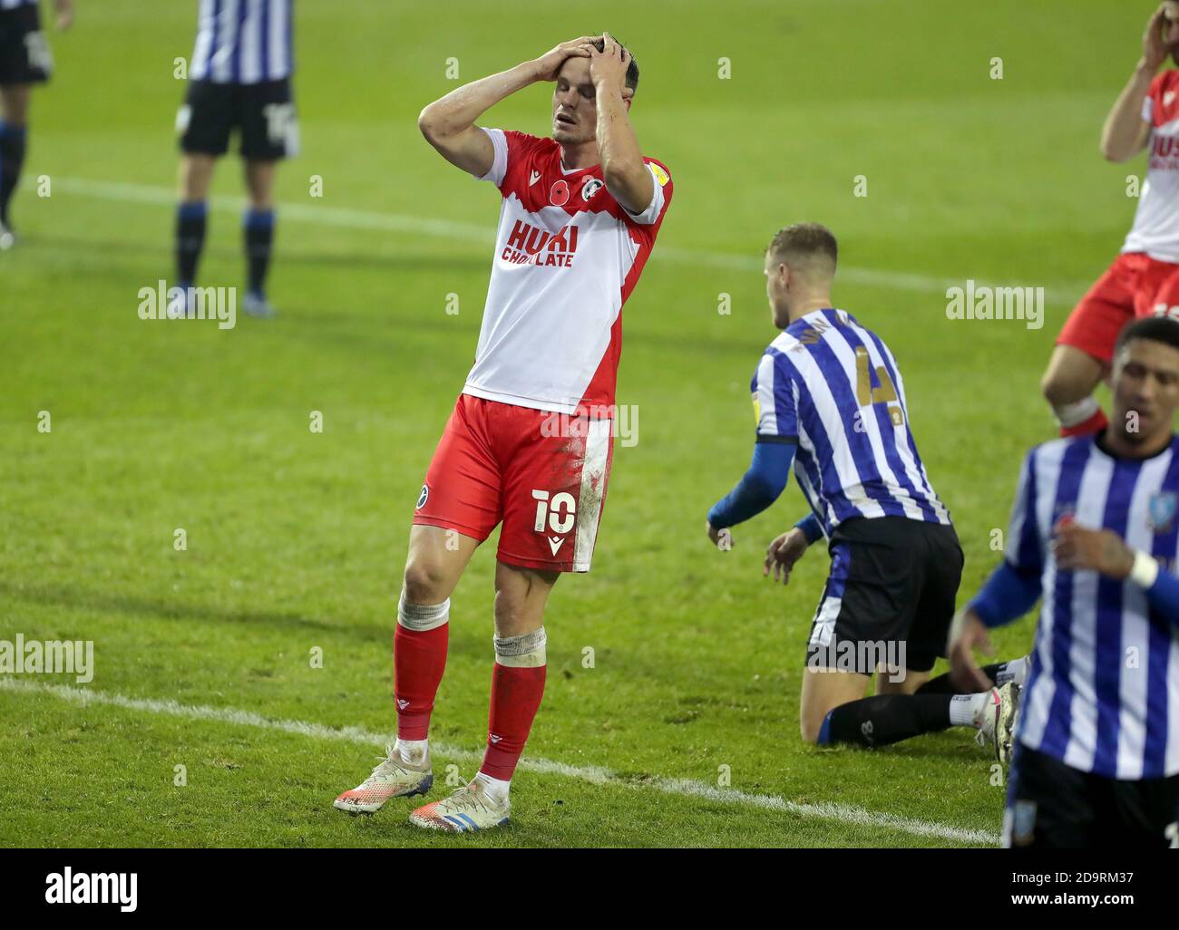 Millwall's Matt Smith rues a missed chance during the Sky Bet ...