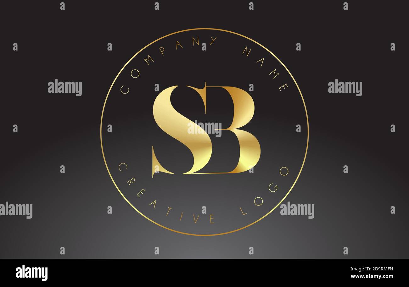 Letter SB S B signature minimalistic monogram vector logo. Simple SB S ...