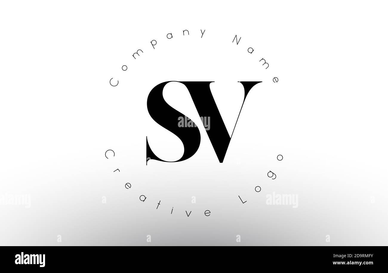 Letters SV S V Logo with a minimalist design. Simple SV S V Icon with ...