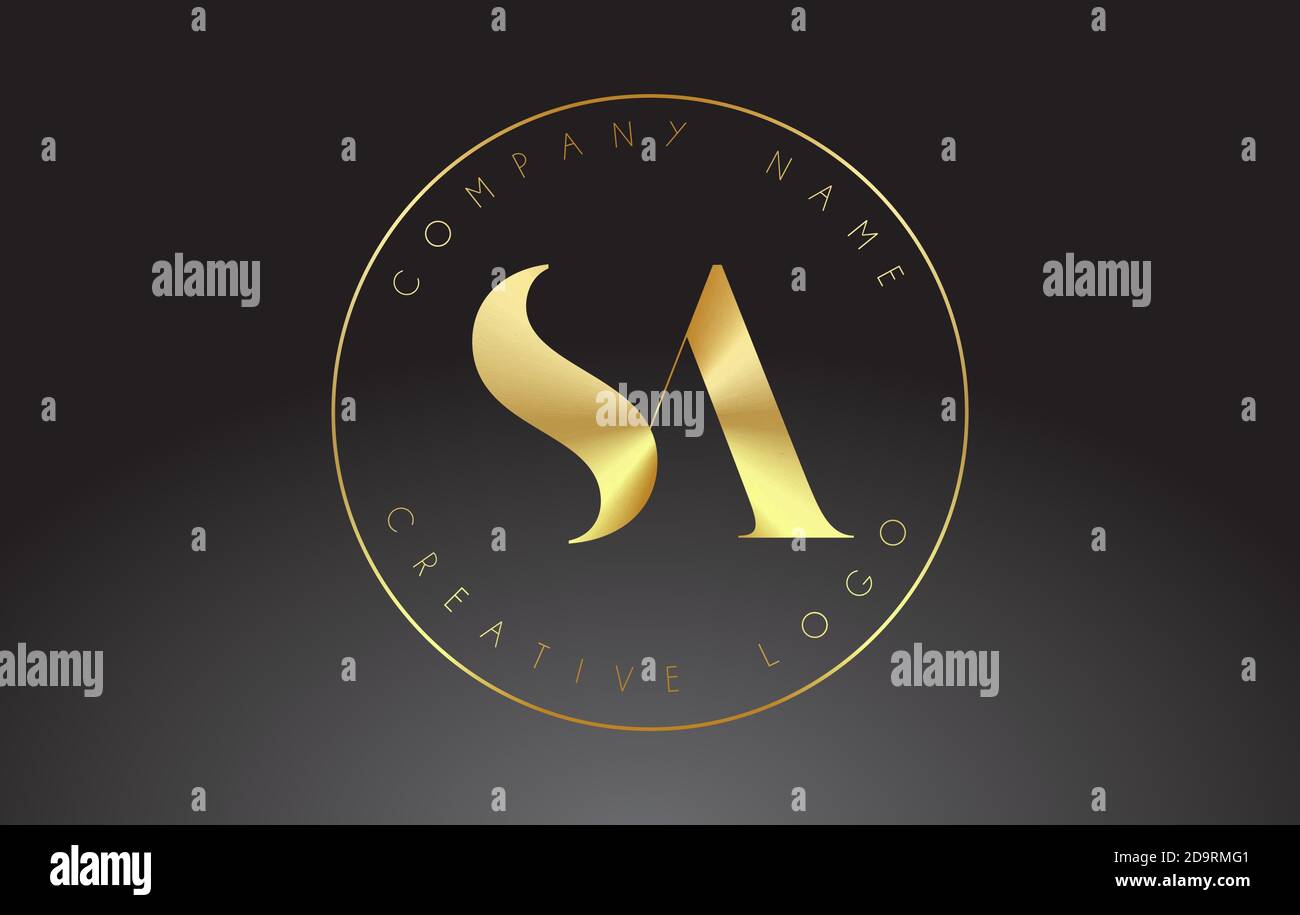 Letter SA S A signature minimalistic monogram vector logo. Simple SA S ...