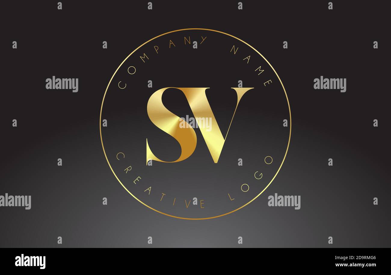 Letter SV S V signature minimalistic monogram vector logo. Simple SV S ...