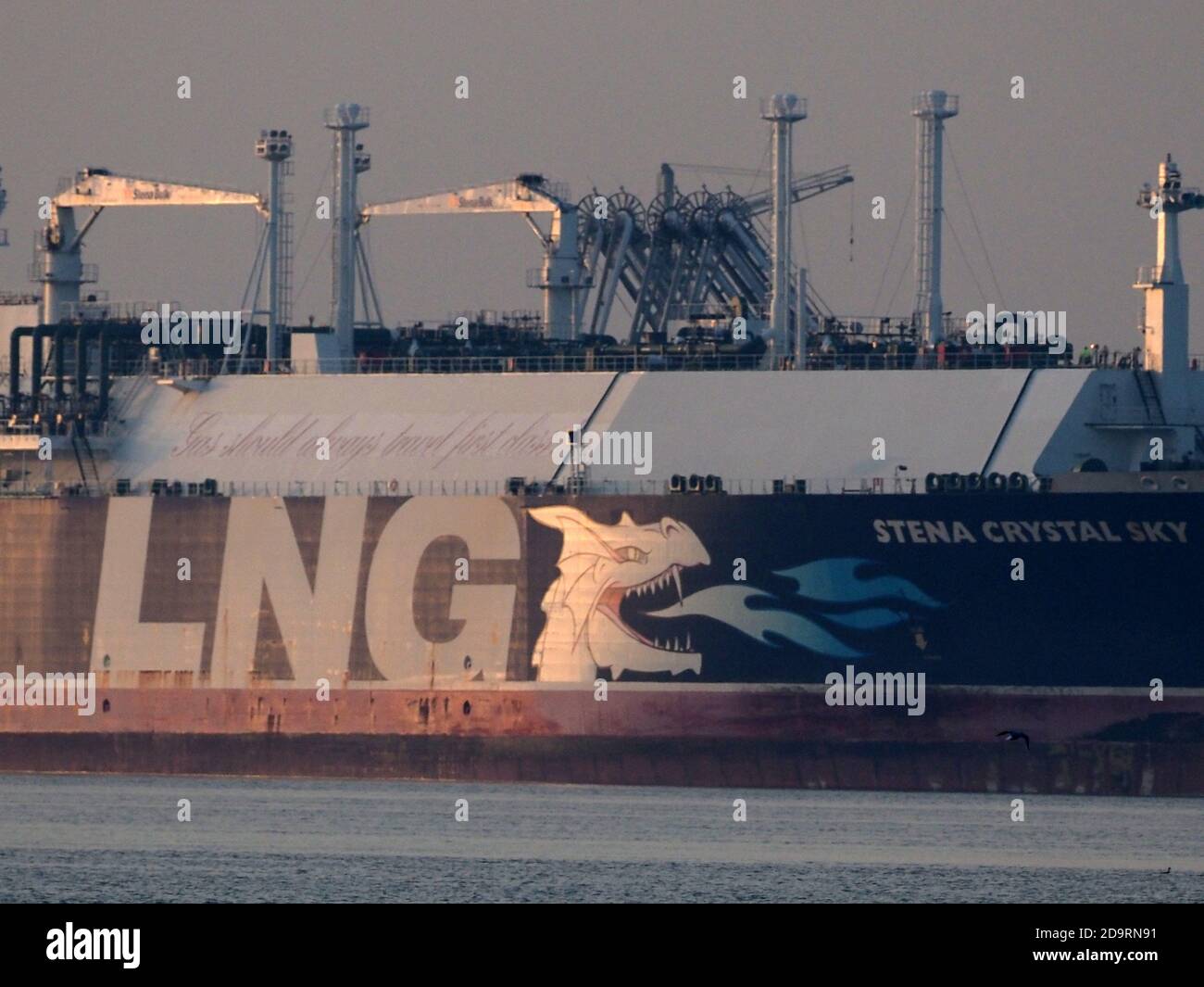 Queenborough, Kent, UK. 7th November, 2020. Distinctive LNG ship Stena ...