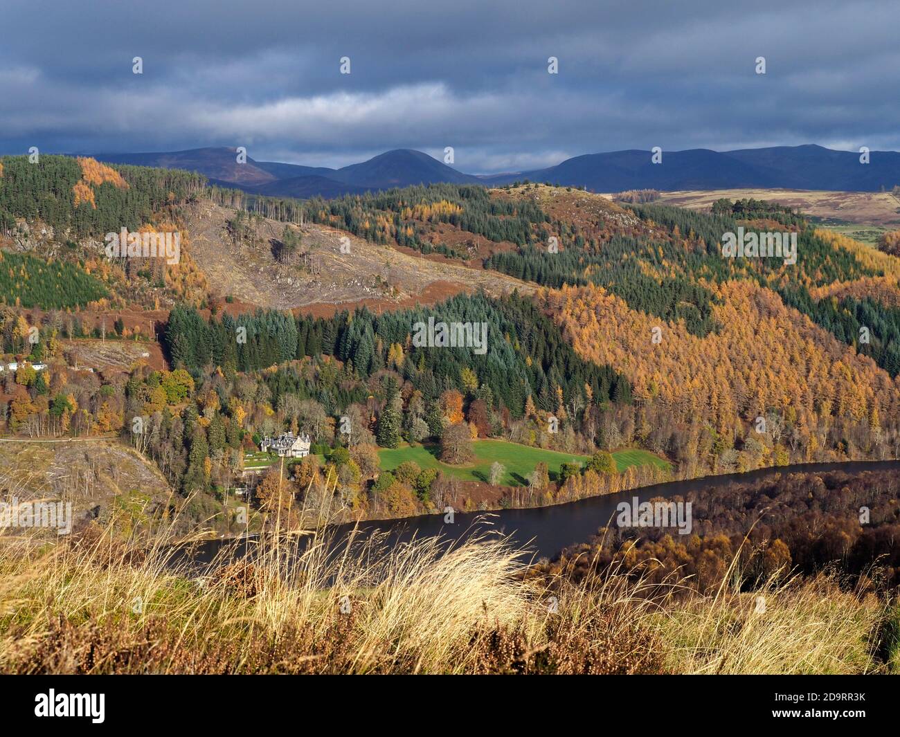 Loch Tummel autumn colours, Scotland Stock Photo - Alamy