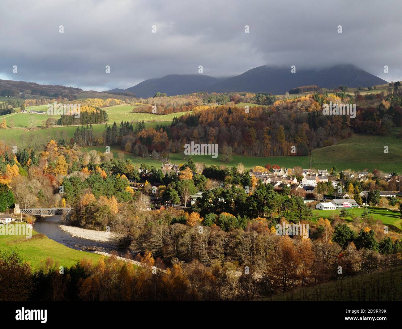 Blair Atholl from Tulach Hill, Blair Atholl, Scotland Stock Photo - Alamy