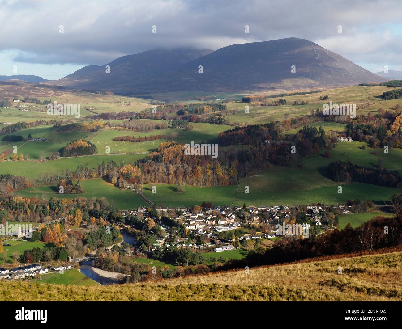 Blair Atholl from Tulach Hill, Blair Atholl, Scotland Stock Photo - Alamy