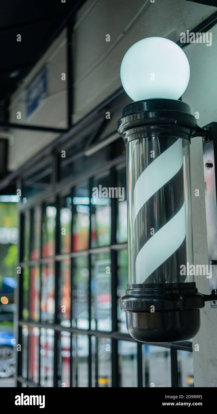Traditional Black and White Barber Shop Light from Barber Shop and ...