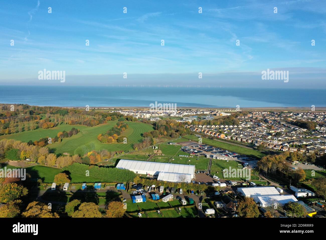 Gwrych Castle from the air Stock Photo - Alamy