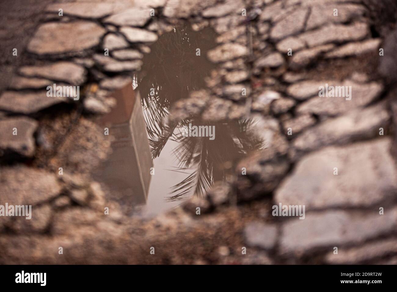 Puddle street asphalt hi-res stock photography and images - Alamy