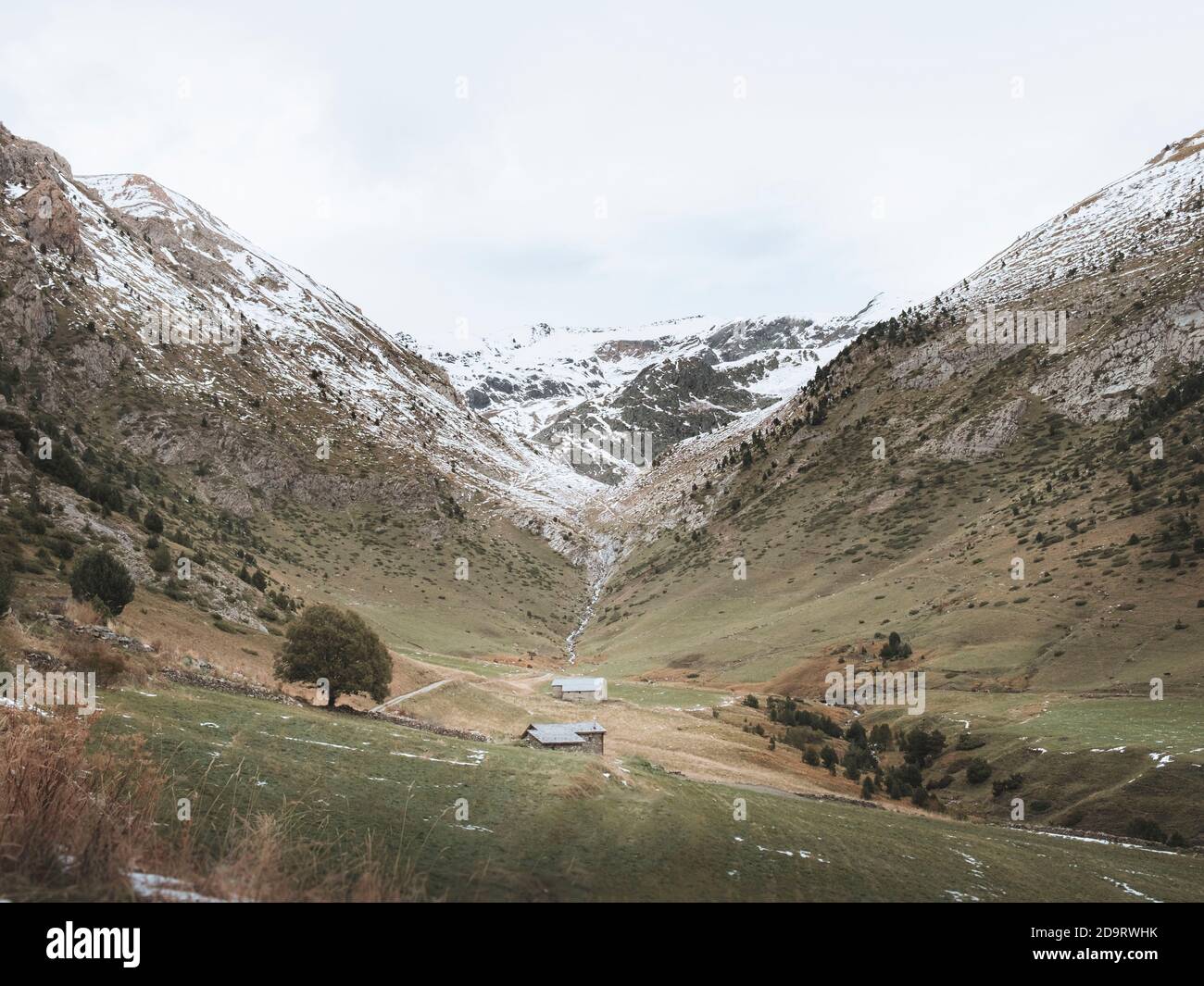 Snow valley at the top Stock Photo - Alamy