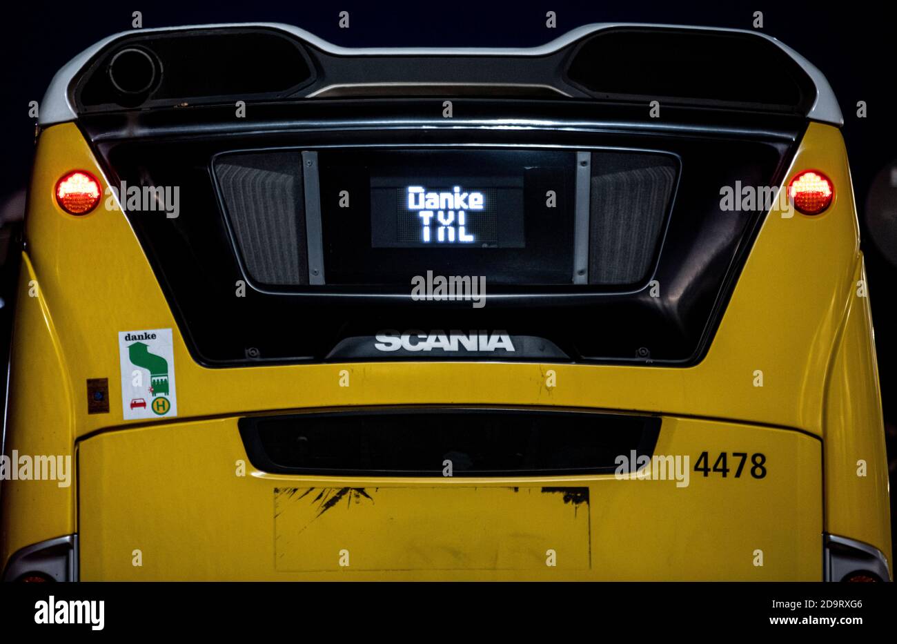 Berlin, Germany. 07th Nov, 2020. A BVG bus of the TXL lines is parked ...