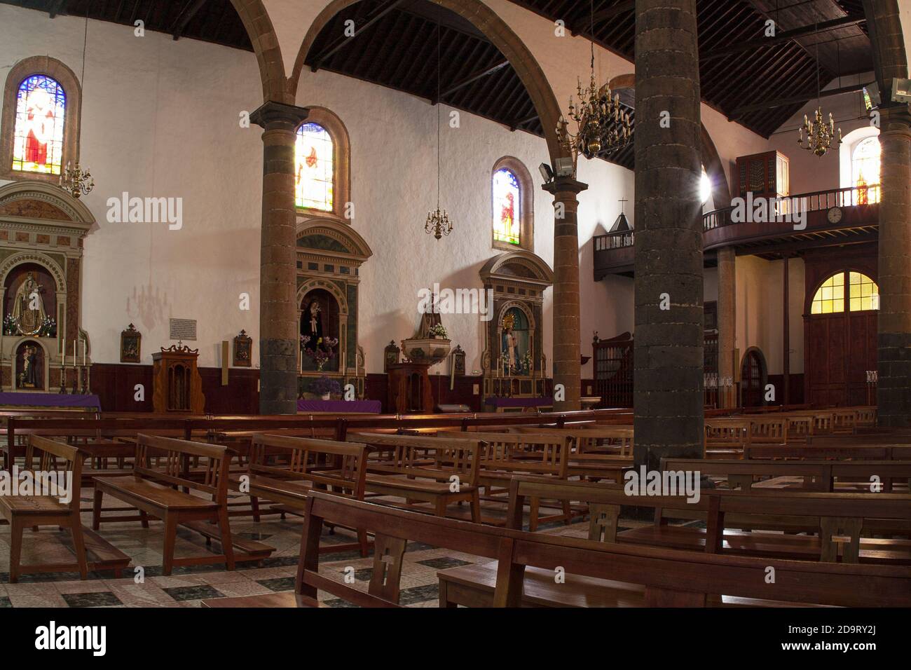 Beautiful shot of a cathedral hall with arches Stock Photo - Alamy