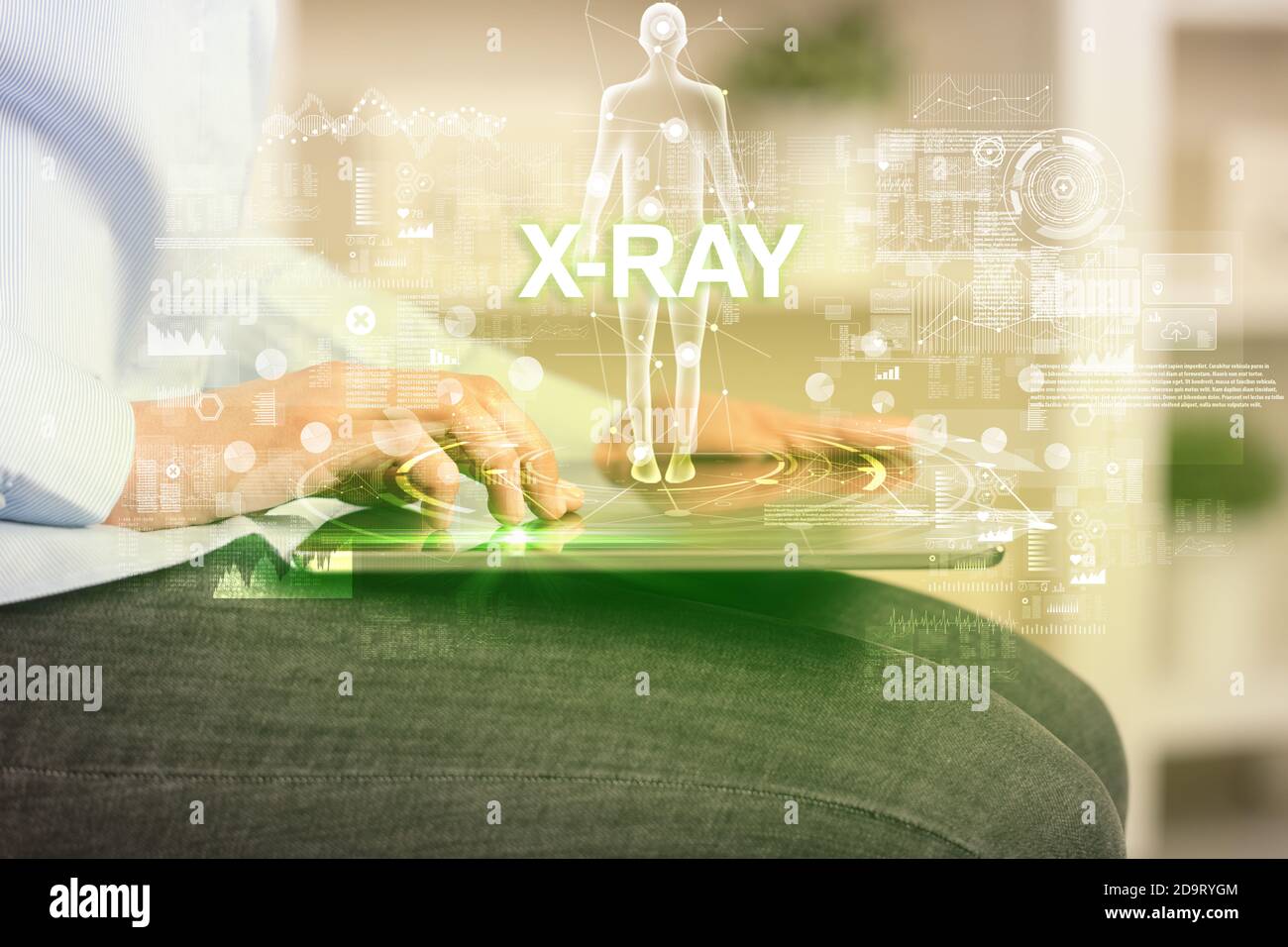 Electronic medical record with X-RAY inscription, Medical technology ...