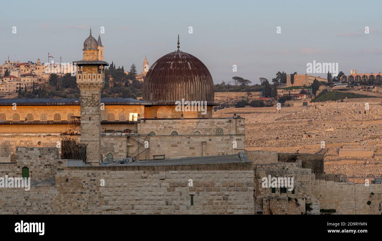 Beautiful view of Al-Aqsa mosque in Jerusalem Stock Photo - Alamy