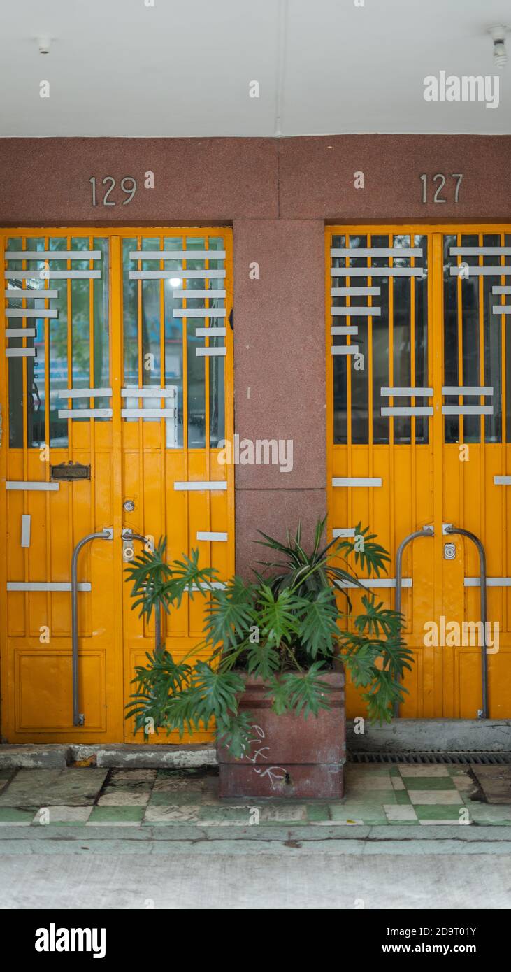 Number 129 and 127 From an Apartment Building in Colorful Mexico City ...