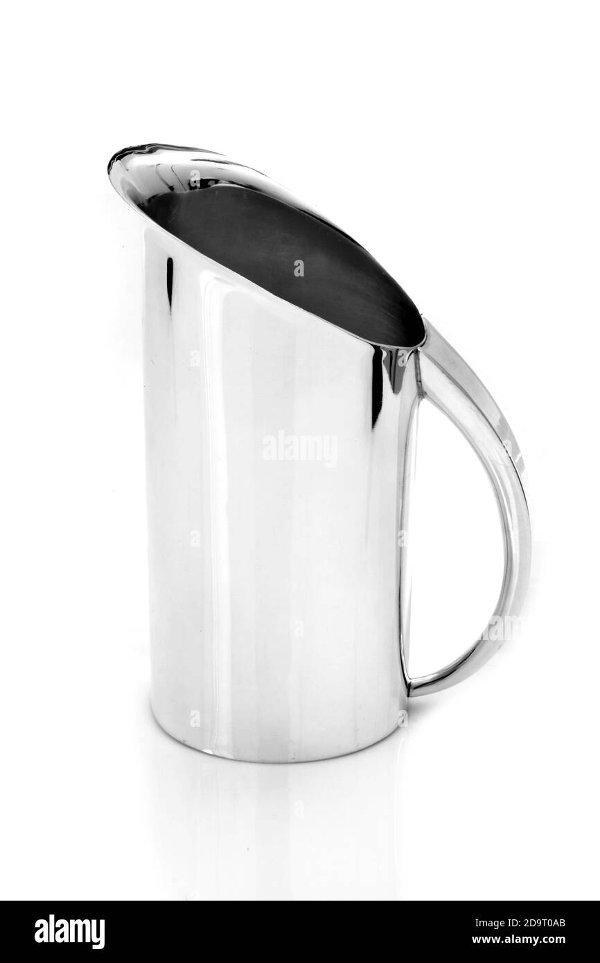 silver and tin pieces on white background Stock Photo - Alamy