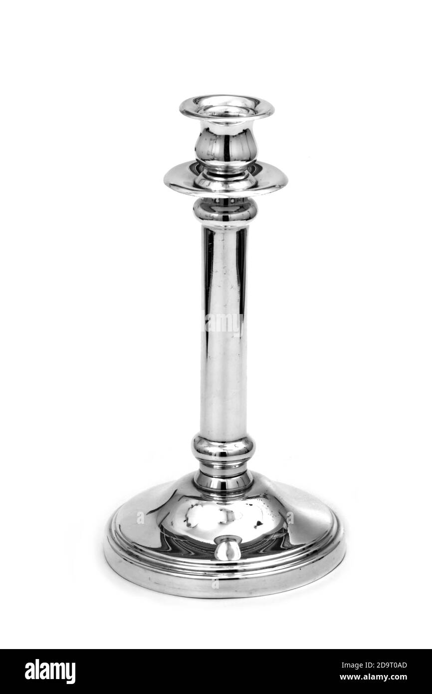 silver and tin pieces on white background Stock Photo - Alamy