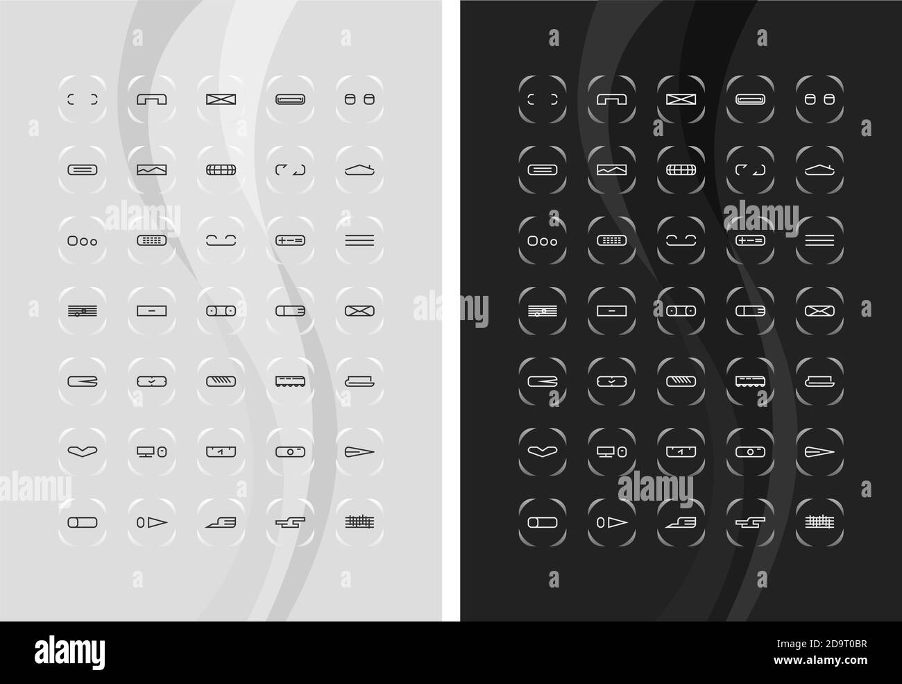 Set of 30 minimalist mobile technology icons. Communications, social ...