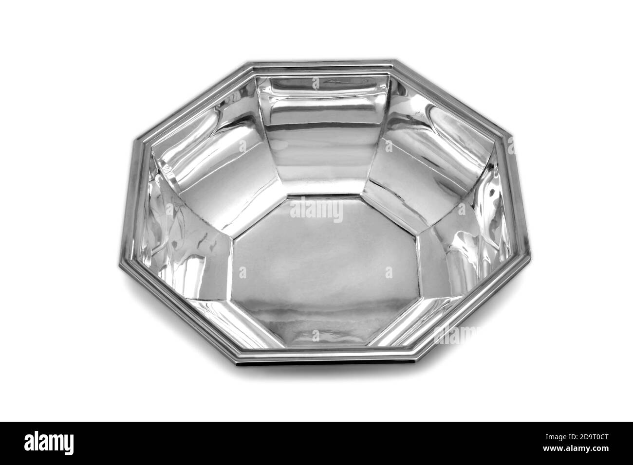 silver and tin pieces on white background Stock Photo - Alamy