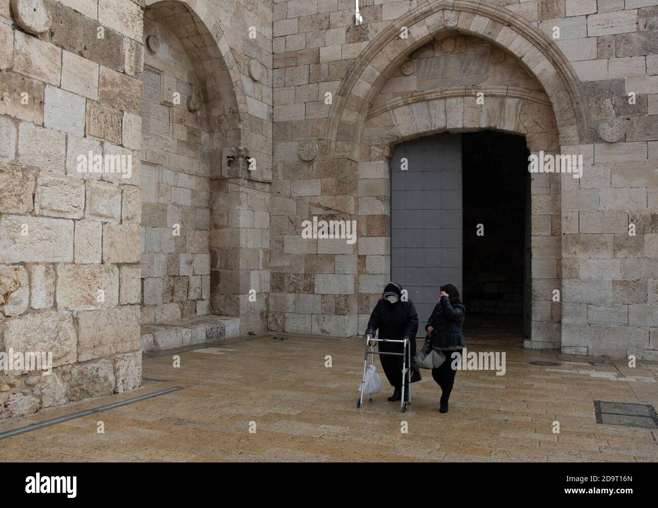 Jerusalem, Israel - November 5th, 2020: Two jewish orthodox women ...